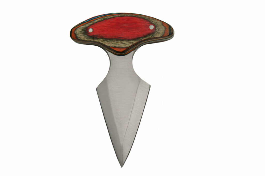 3.5″ Colorwood Triangular Push Dagger Stainless Steel Blade