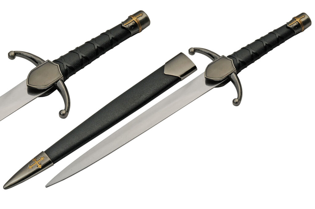 Medieval Plain Stainless Steel Blade | Zinc Alloy Handle 15 inch Dagger ...