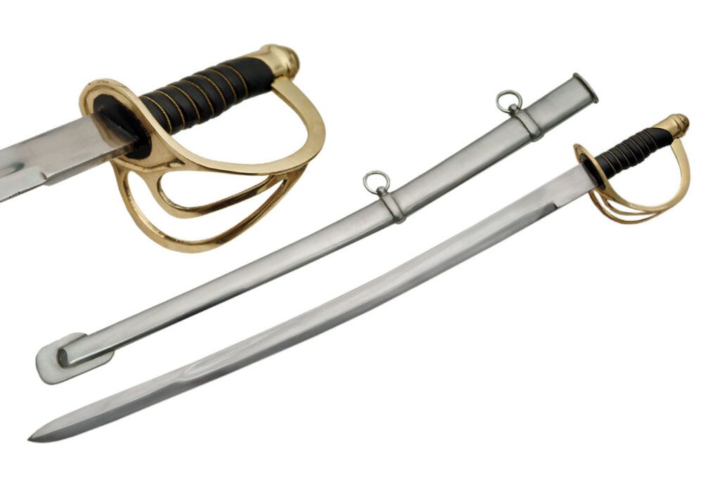 27″ Cavalry Saber Sword With Scabbard