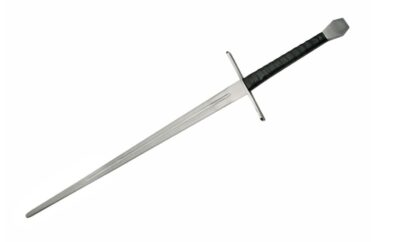 Medieval Coffin Stainless Steel Blade | Leather Wrapped Handle 48 inch ...