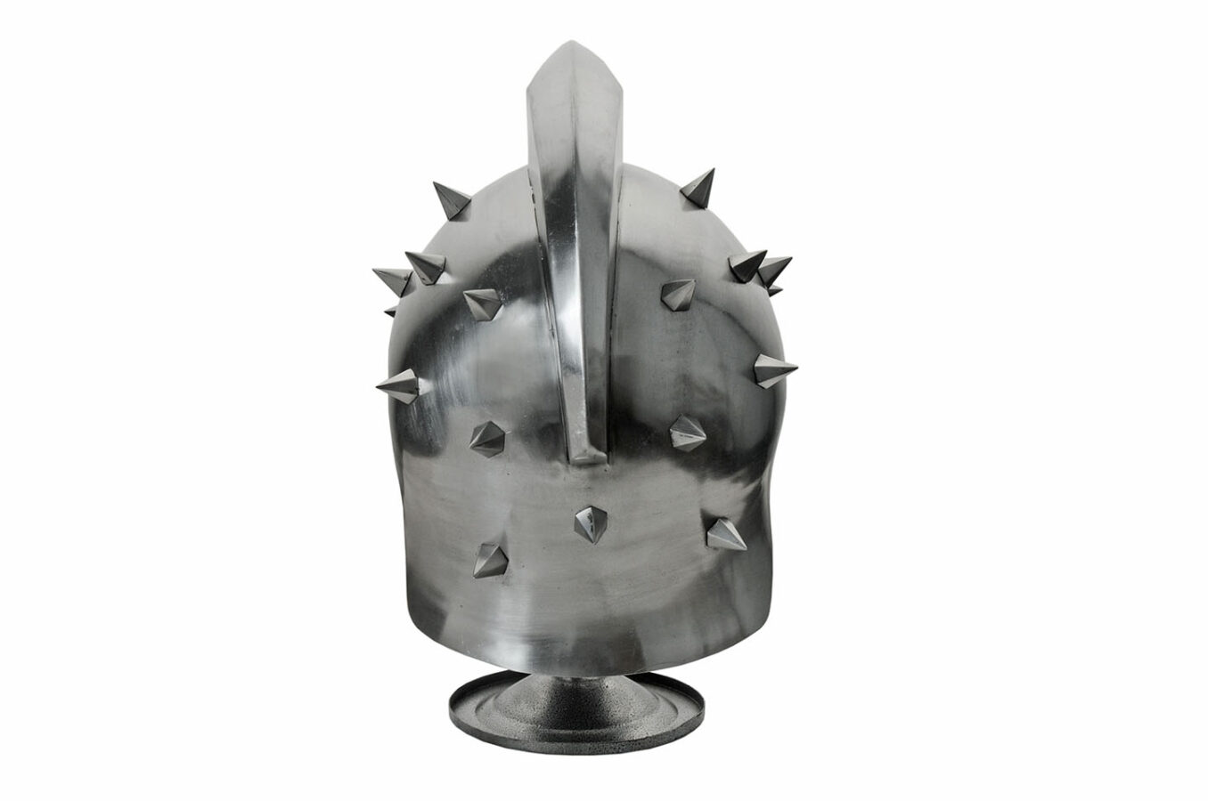 Handmade Medieval Roman Greek Gladiator Spike 18 Guage Carbon Steel Helmet