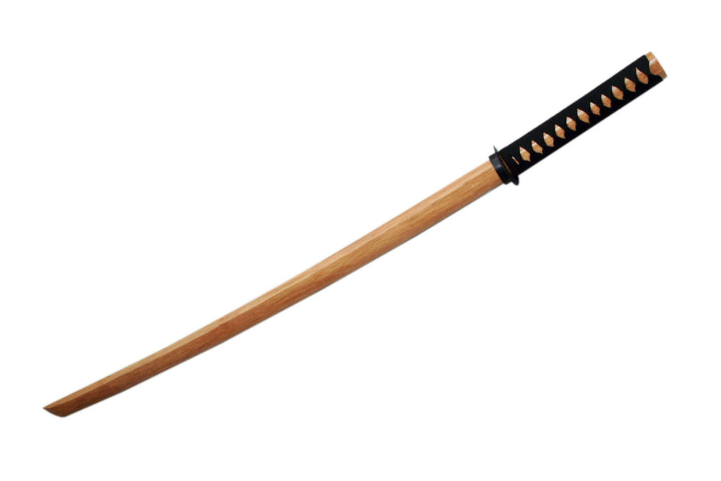 Training Samurai Practice 40 inch Sword Natural Wood