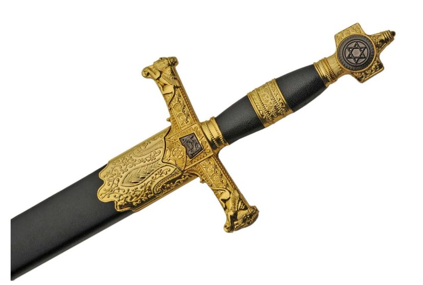 Medieval Star of David Stainless Steel Blade | Gold Plated Steel Handle ...