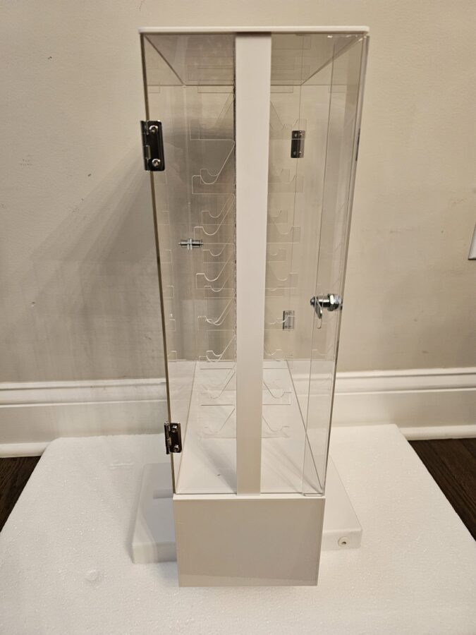 Rotating Acrylic Knife Display Case 16 Piece Showcase