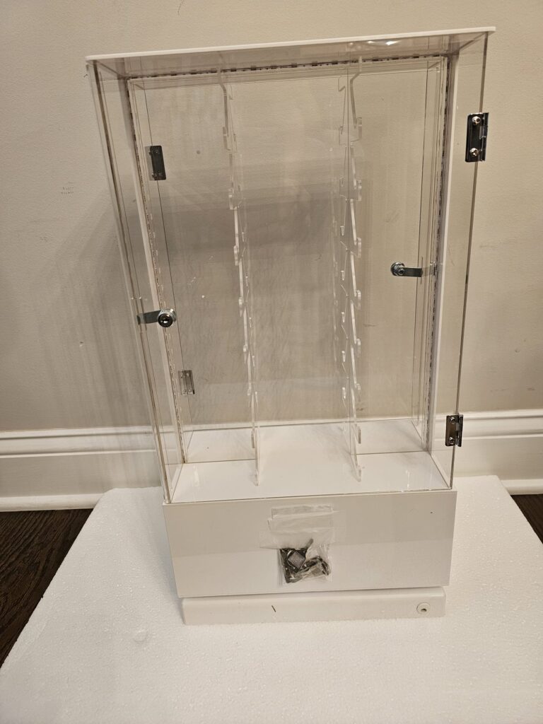 Rotating Acrylic Knife Display Case 16 Piece Showcase