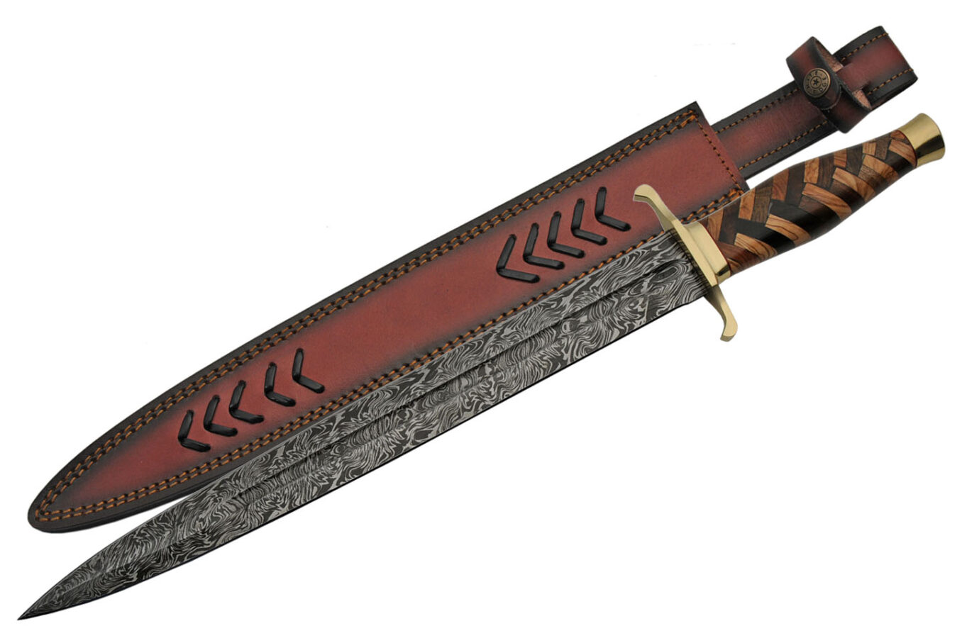 Damascus Braided Sword 21″ Damascus Steel Blade