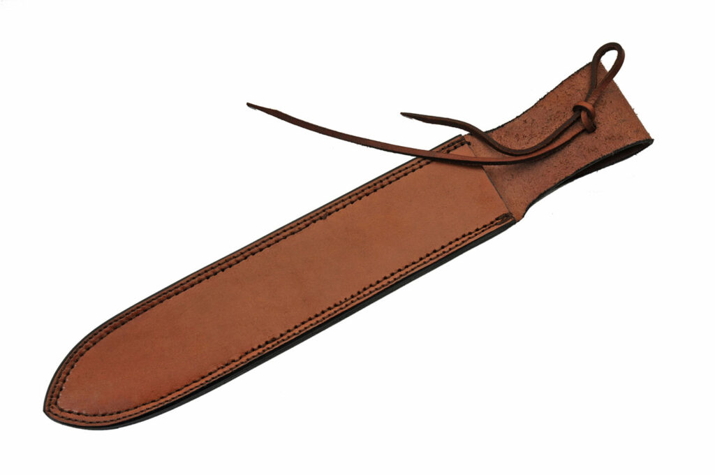 16" BROWN LEATHER DAGGER SHEATH - Rogue Armor USA
