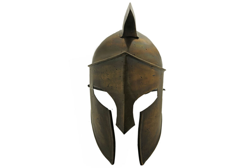 Gold Gladiator Helmet 18 Gauge Steel