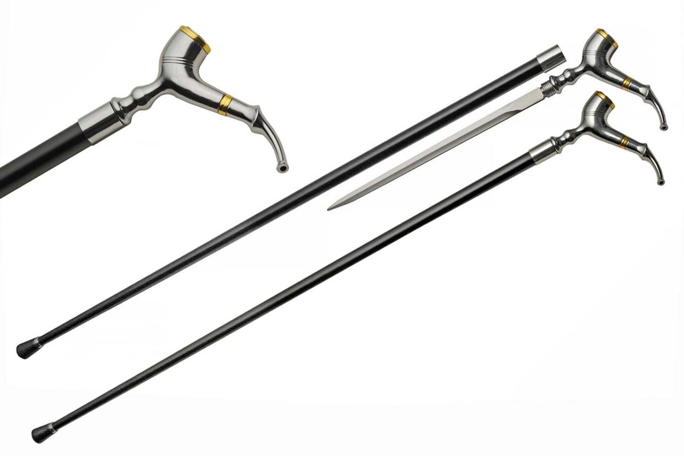 Smoke Pipe Sword Cane 39 inch Stainless Steel Blade