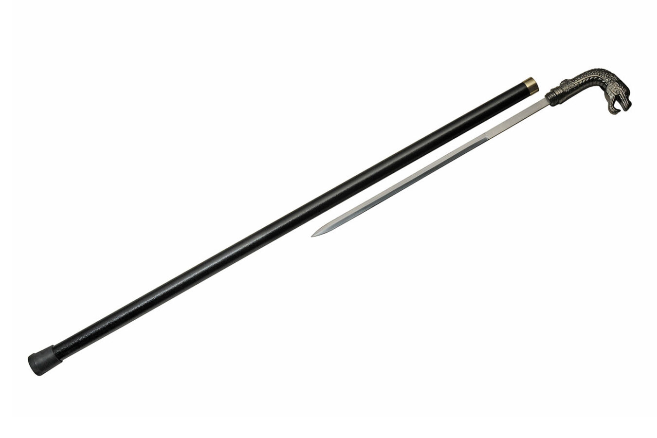 38″ Dragon Head Sword Cane Stainless Steel Blade Metal Handle