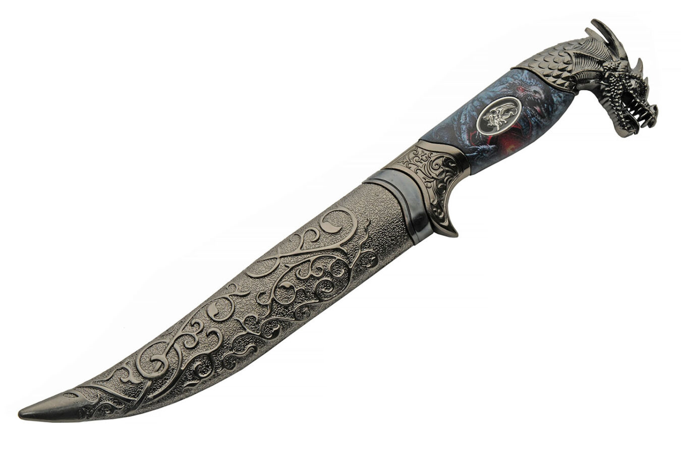 Roaring Dragon Stainless Steel Blade ABS Handle 11 inch Dagger Hunting ...