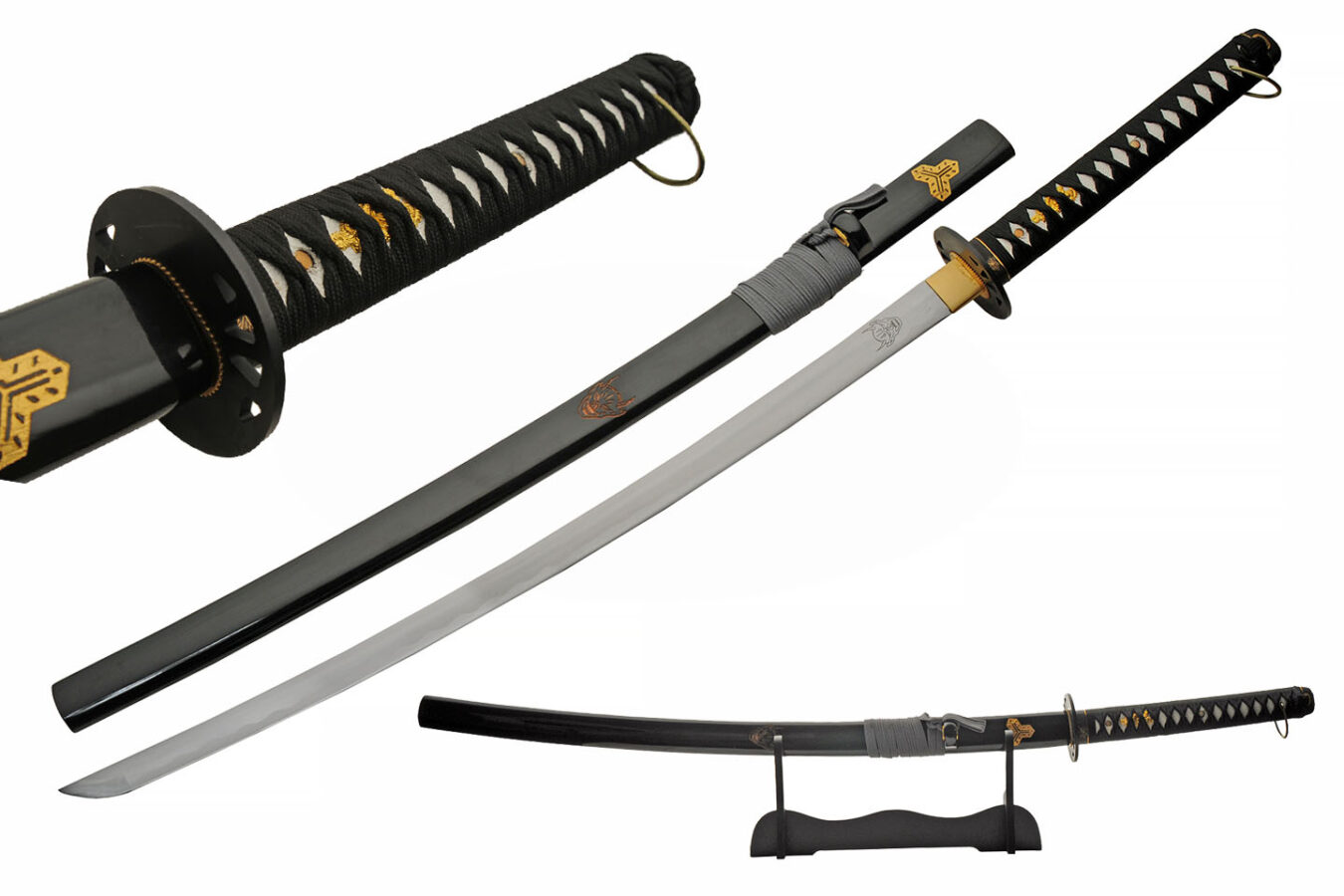 Oni Stainless Steel Blade | Wrapped Hardwood Handle 41 inch Katana Sword