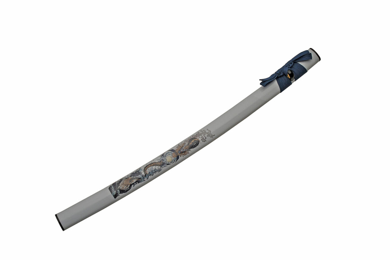 Water Dragon Carbon Steel Blade | Cord Wrapped Handle 41 inch Katana Sword