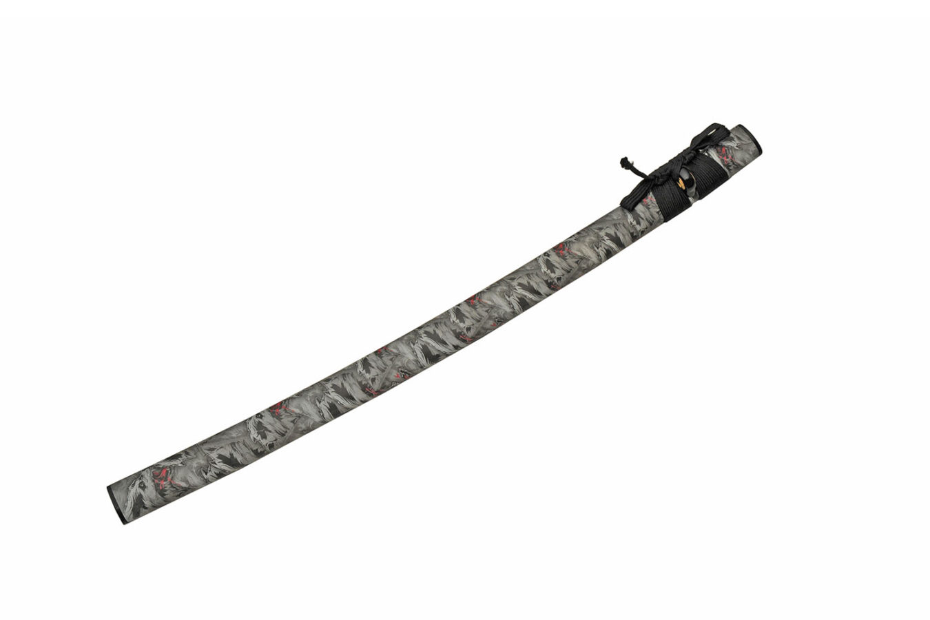Snarling Wolf Carbon Steel Blade | Cord Wrapped Handle 41 inch Katana Sword