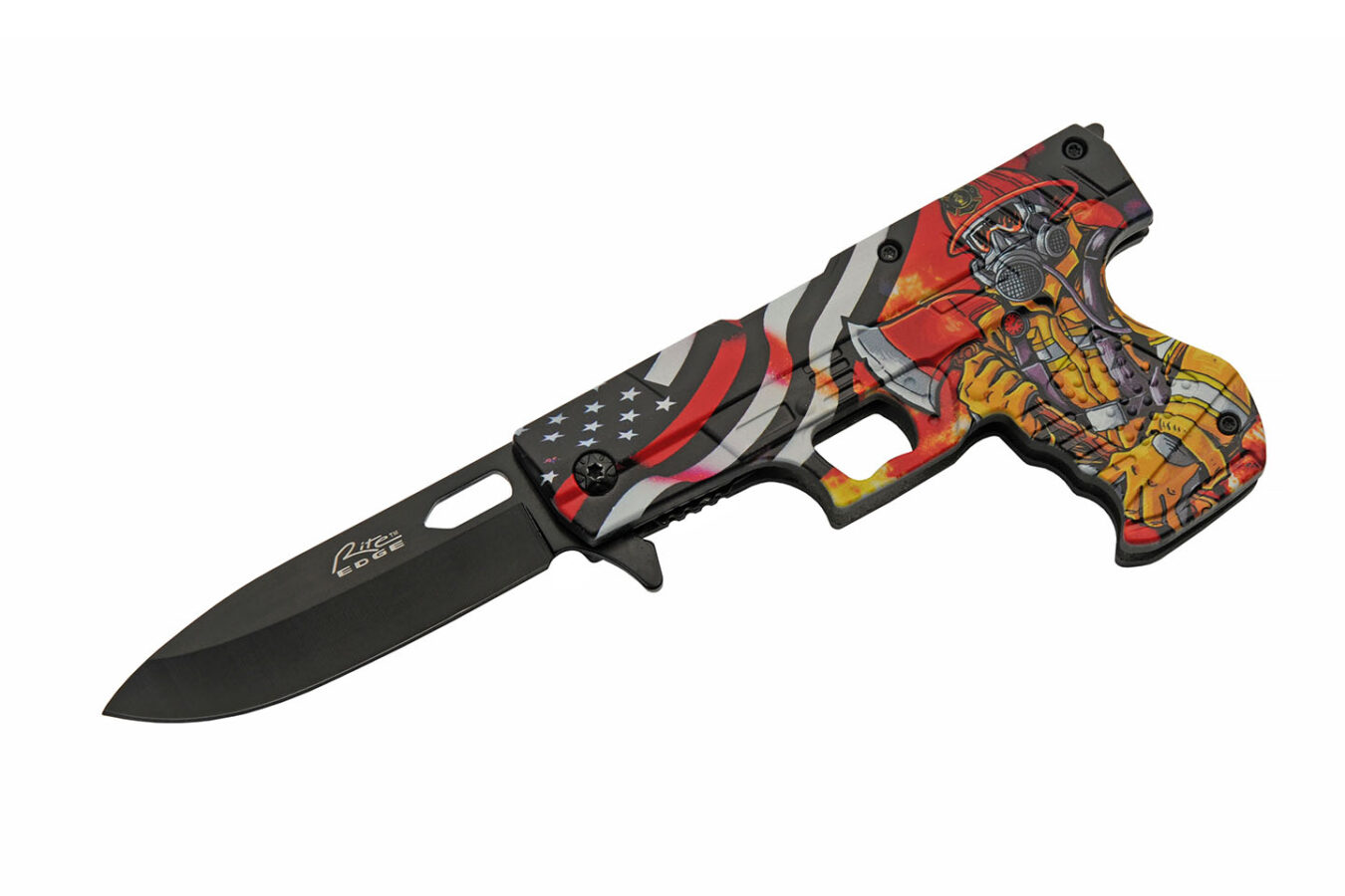 Fire Fighter Gun Liner Lock 7.75″ Stainless Steel Blade Abs Handle