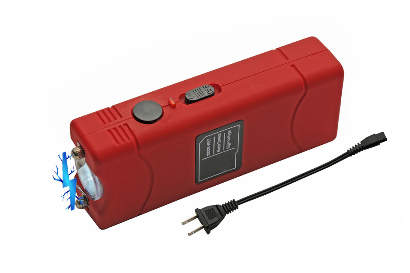 Red Mini Stun Gun 4″ With Built-in Charger