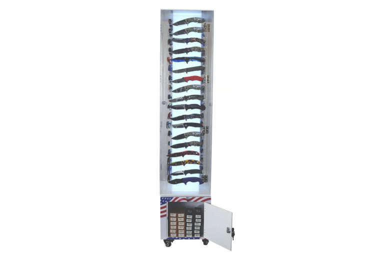 Rotating Knife Display Case 72 Piece Acrylic Display Tower